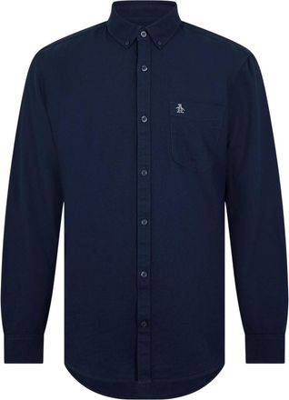 Original Penguin Button-Down-Hemd f&uuml;r Herren, Oxford-Stil, Lang&auml;rmlig (warmes Blau)