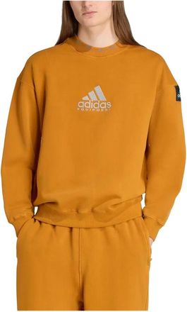 adidas Homme, Sweatshirts et sweats &agrave; capuche, Orange, Taille: S Equipment Reflective Embroidery Crew
