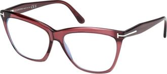 Tom Ford Femme, Accessoires, Rouge, Taille: 56 MM Optical Frame