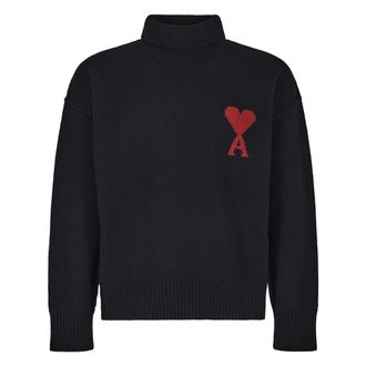 Ami Filz Pullover - - Knitwear - Herren - Schwarzk - S