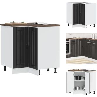 vidaXL Armoire dangle de cuisine Lucca noir bois dingénierie - Armoire Dangle De Cuisine - Armoires Dangle De Cuisine - Armoire Dangle - Meuble Dangle