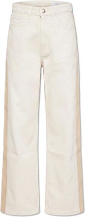 Rag & Bone Femme, Jeans, Beige, Taille: W29 Logan Spliced Wide-Leg Jeans