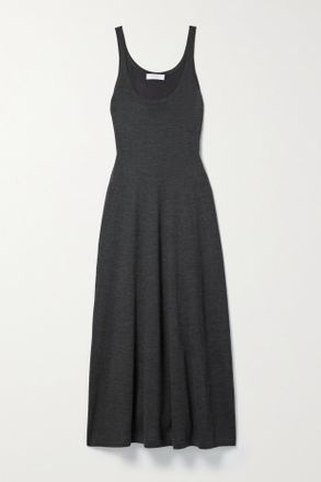 Gabriela Hearst Kallie Maxikleid Aus Jersey Aus Einer Woll-seidenmischung - Schwarz