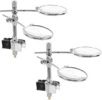 Lurrose 2 Stück Lupe mit Doppelten Glaslinsen für Brillen für Uhrmacher Schmuckherstellung Tragbar und Präzise Vergrößerung zur Detailarbeit