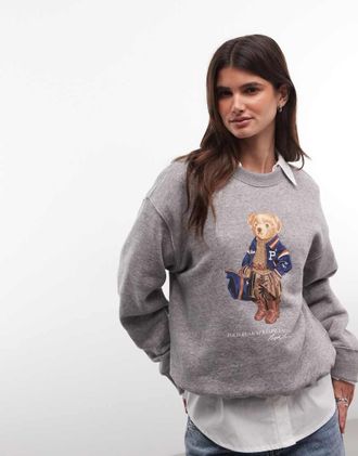 Polo Ralph Lauren sweat-shirt Polo Bear gris