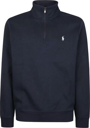 Polo Ralph Lauren Homme, Sweatshirts et sweats &agrave; capuche, Bleu, Taille: L Pull &agrave; col zipp&eacute; 1/4 en maille double