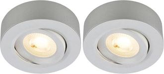 Briloner 2 in 1 LED Aufbauspot und Einbaustrahler schwenkbar, dimmbar, warmwei&szlig;es Licht, LED Spot 230V, Deckenspot, Einbauleuchte, Deckenstrahler, 68mm Lochmas