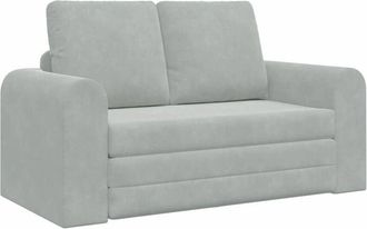 vidaXL Sofa Bett Hellgrau 148 x 71 x 83 cm Samt Vidaxl