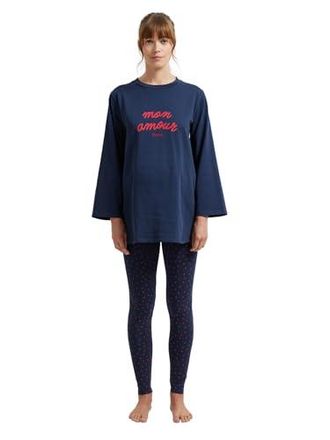 Vertbaudet Ensemble 2 pi&egrave;ces Pyjama de Grossesse Mon Amour Marine 38/40