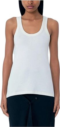 Christophe Lemaire Femme, Tops, Blanc, Taille: 40 FR Rib Tank Top