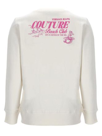 Versace Jeans Couture Graphic Print Cotton Sweatshirt - Ivory