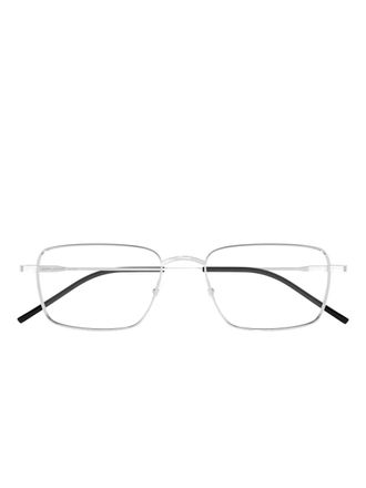 Saint Laurent Eyewear Brille mit eckigem Gestell - Silber