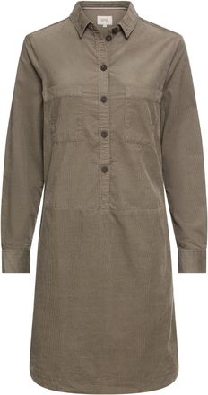 Camel Active Damen Kleid aus Reiner Baumwolle Graugrün, Womenswear-L