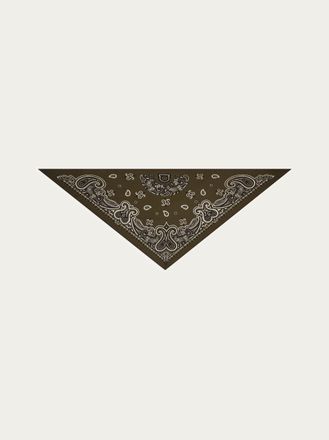 Ferragamo Herren Arabesque Dreieckschal Gr&uuml;n