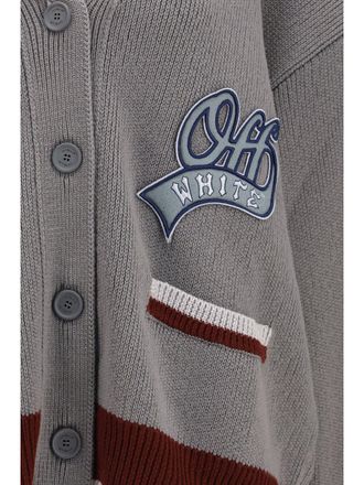 Off-white College Varsity Cardigan - Gray