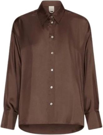 Marella Femme, Blouses et Chemises, Brun, Taille: 34 FR Mlmfaro-Camicia Wide Pantalons