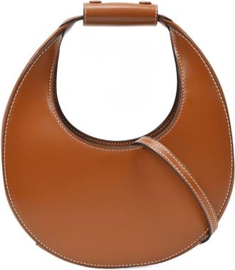 Staud Mini Moon Handbag Staud Tan Leather