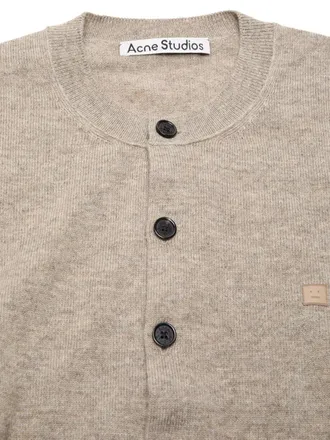 Acne Studios Fitted Wool Blend Cardigan - Beige