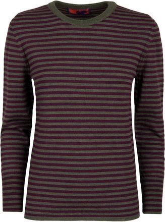 Gallo Gallo, Femme, Pulls, Multicolore, Taille: 38 FR Pull girocollo lana righe