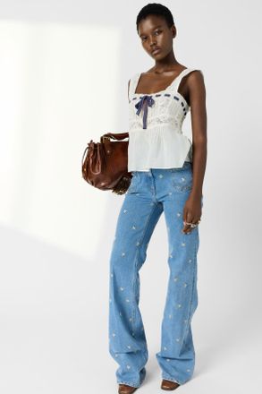 Gerard Darel Jean flare &agrave; fleurs - ANNA - Jeans