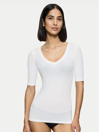 Triumph Pyjama-T-Shirt Beauty Layers 10222610 Écru Slim Fit