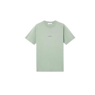 Stone Island Homme, Tops, Vert, Taille: S T-shirt Logo Réfléchissant