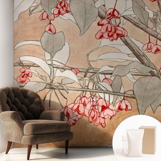 Tulup Carta Da Parati - Non Tessuto - Con Colla Inclusa - Per Interni - Ecologica - Con Ingresso - Soggiorno Armonia Floreale 250x250 Cm