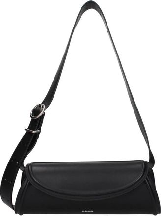 Jil Sander Umh&auml;ngetasche aus Leder - - Bags - Damen - Schwarzk - ONE SIZE