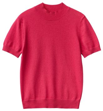 Benetton Damen Trikot Rollkragen M/M 1035d201w Pullover, Rot Magenta 2E8, XS