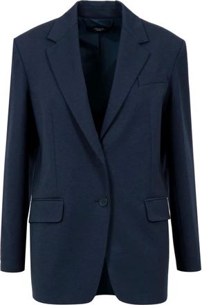 Max Mara Femme, Vestes, Bleu, Taille: 38 FR Maglinato Blazer