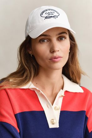 GANT Damen Graphic Cap aus Baumwolltwill (ONE SIZE) EGGSHELL