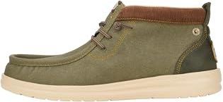 HeyDude Wally Mid Grip Workwear - Chaussures pour Hommes - Bottes avec Semelles Confortables, Dusty Olive, 40