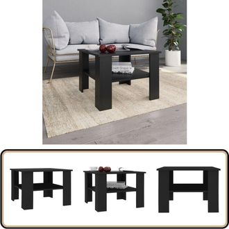 vidaXL Couchtisch Schwarz 60x60x42 cm Holzwerkstoff - Couchtisch - Wohnzimmertisch - Holzt Tisch - Schwarz - Modern