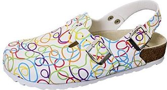 Weeger 41610, Sabots de Travail Femme, Blanc (Weissgraffiti Weiss Graffiti), 41 EU