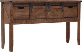 vidaXL Table console Bois massif de sapin 131 x 35,5 x 75 cm Marron Vidaxl