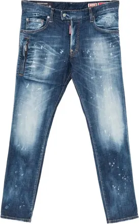 Dsquared2 Paint-splatter Whiskered Jeans