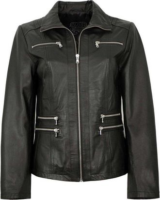 Maddox Lederjacke Madras MADDOX - Damen Lederjacke Lammnappa schwarz