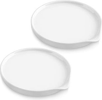 VANCASSO Lot de 2 repose-cuillère étoilés en céramique de 14 cm pour dessus de cuisinière, porte-cuillère pour comptoir de cuisine, résistant à la chaleur et p