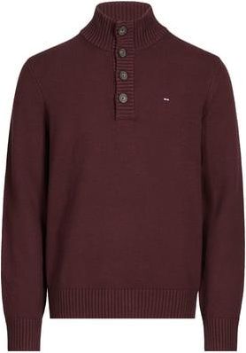 Eden Park Hochgeschlossener Pullover aus Wolle und Baumwolle - Rot