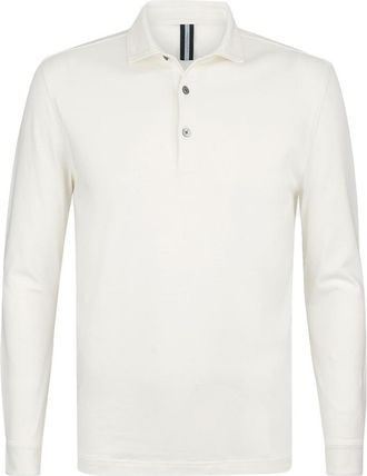 Profuomo Langarm-Poloshirt aus Baumwolljersey in