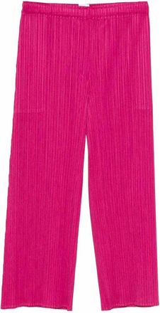 Pleats Please Issey Miyake Pantalons Décontractés - Marron