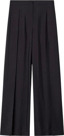 Emporio Armani Femme, Pantalons, Noir, Taille: 36 FR Wide Pantalons in Techno Rayon