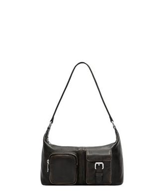 Liebeskind BERLIN Cuir sac à épaule Hobo Bag Roasted Coconut marron foncé