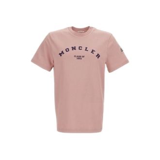 Moncler T-Shirt mit Logo-Print und kurzen &Auml;rmeln - - Tops - Herren - Rosa - M