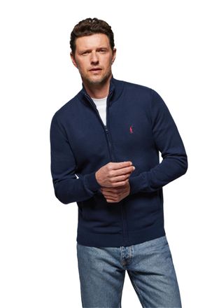 Polo Club Herren Pullover Langarm mit V-Ausschnitt und Kn&ouml;pfe - Strickjacken 100% Baumwolle - Winterjacke