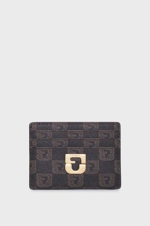 Gerard Darel Porte carte en toile enduite monogramm&eacute;e - CARDHOLDER - Marron