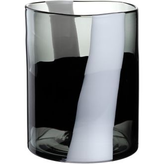 Leonardo Banda NERA Vase - handgemachtes Kunstwerk voller Leidenschaft - Elegante Blumenvase - einzigartige Schönheit - Kunst-Unikat für Zuhause - Höhe 26 cm -
