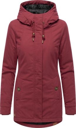 Ragwear Damen Winterparka warme Winterjacke mit Kapuze Monadena Parka YOUMODO Wine Red Gr. 3XL