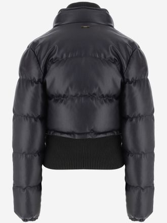 Just Cavalli Quilted Polyester Down Jacket - Black
