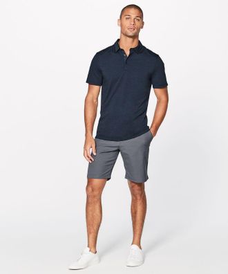 lululemon Polo manches courtes Evolution pour Hommes - Bleu - Taille XS